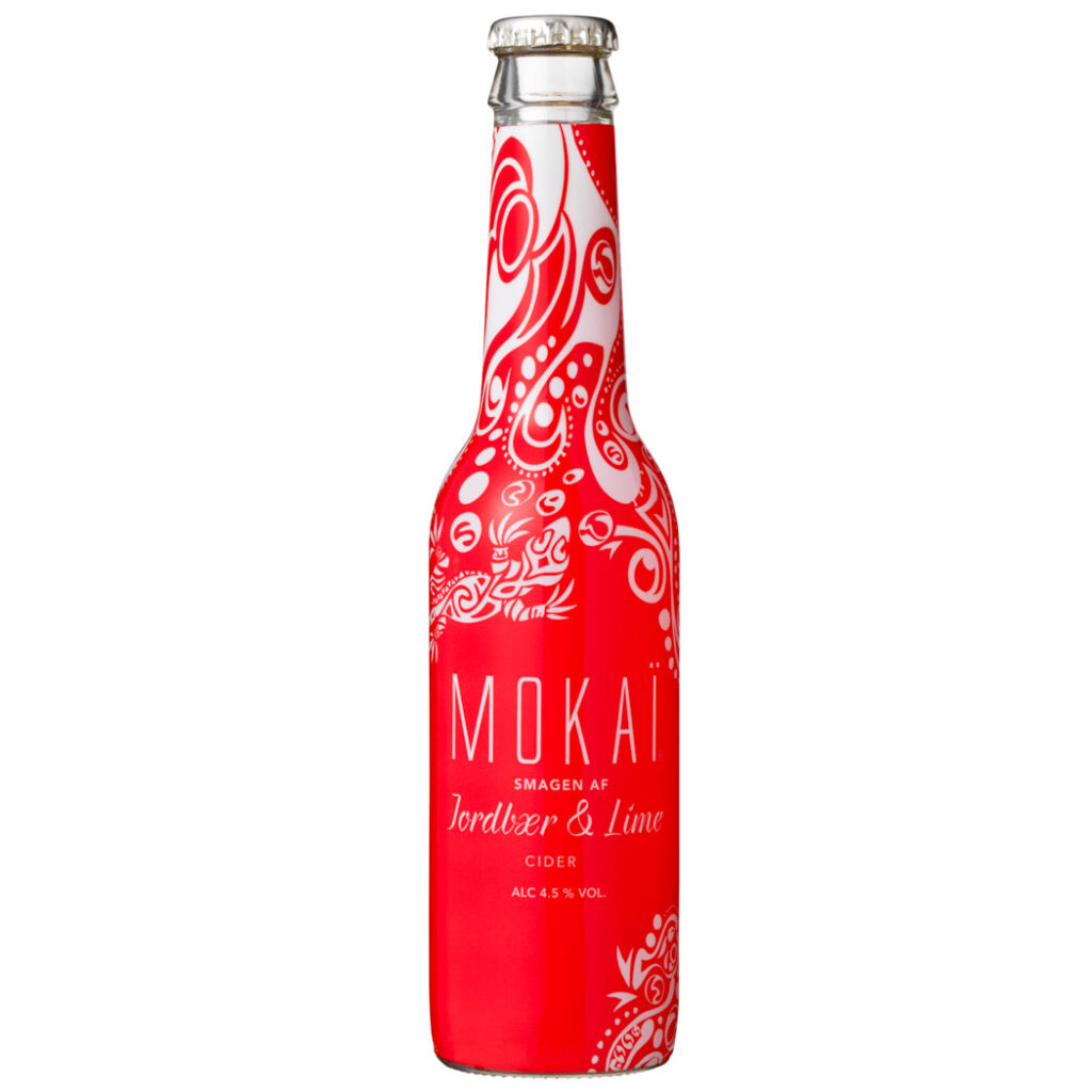 🥃 Kalorier i Mokaï Smagen af Jordbær & Lime Cider Alc 4,5% Vol ...